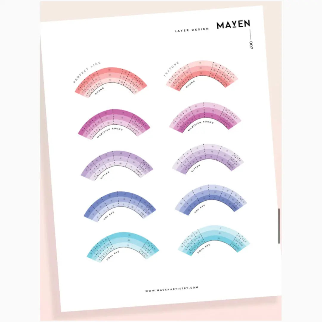 Layer Design Practice Chart - No. 00 - Heavenly lashes – Heavenly lashes